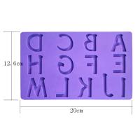 China OEM Silicone Letter Cake Molds Fondant English Learning Alphabet Cake Mould for sale