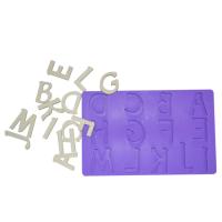 China OEM Silicone Letter Cake Molds Fondant English Learning Alphabet Cake Mould for sale