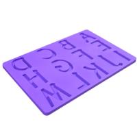 China OEM Silicone Letter Cake Molds Fondant English Learning Alphabet Cake Mould for sale