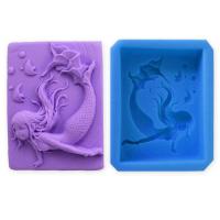 China Silicone Baking Utensils Diy Handmade 3d Model Mermaid Shaped Logo Molds Silicone Fondant for sale