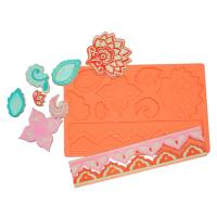 China DIY Silicone Baking Utensils Cake Tools Fondant Silicone Lace Mat Sustainable for sale