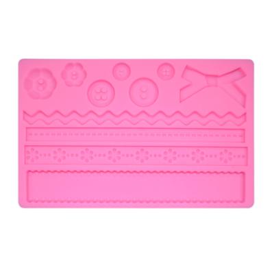 China Cupcake Silicone Baking Utensils Diy Fondant Lace Moulds For Cake Decorating for sale