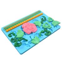 China Flower Silicone Baking Utensils Cake Making Furniture Lace Silicone Fondant Molds for sale