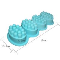 China Diy Handmade Eco Friendly 4 Cavity Silicone Soap Molds Customized for sale
