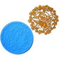 China Handmade Silicone Baking Utensils Round Lace Mat Mold Cake Decorating for sale