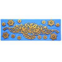 China Edible Flexible Silicone Baking Utensils Cake Lace Mats Disposable Customized for sale