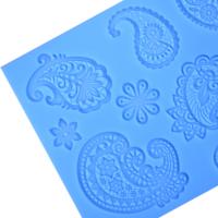 China Reusable Silicone Baking Utensils Edible Square Lace Mats For Cake Decorating for sale