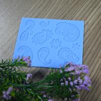 China Reusable Silicone Baking Utensils Edible Square Lace Mats For Cake Decorating for sale