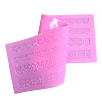 China OEM / ODM Silicone Cute Cake Lace Mat , Silicone Lace Mats For Cake for sale