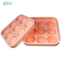 China 3D Rose Shaped Ice Cube Tray Silicone Mold Food Grade 9 Cavities for sale