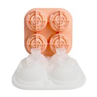 China 3D Rose Shaped Ice Cube Tray Silicone Mold Food Grade 9 Cavities for sale