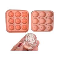 China Silicone Small Rose Shaped Ice Cubes Maker Sustainable 9 Cavity 1.2 Inch for sale