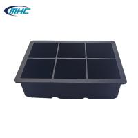 China 6 Cavities Silicone Ice Mold Stocked Ball Shaped Ice Cube Tray Customized for sale