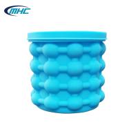 China Collapsible Silicone Ice Mold Ice Cube Maker Ice Bucket Eco Friendly for sale
