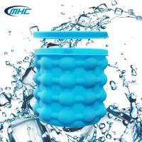 China Collapsible Silicone Ice Mold Ice Cube Maker Ice Bucket Eco Friendly for sale