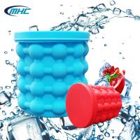 China Collapsible Silicone Ice Mold Ice Cube Maker Ice Bucket Eco Friendly for sale