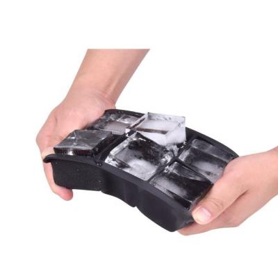 China 3D Square Silicone Ice Cube Trays Non Stick 15.5*11*5cm Customized for sale