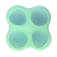 China 4 Cavities Silicone Kitchen Tool Baby Food Freezer Storage Trays With Lid for sale
