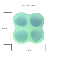 China 4 Cavities Silicone Kitchen Tool Baby Food Freezer Storage Trays With Lid for sale