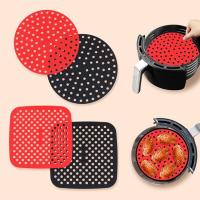 China Oil Proof Silicone Kitchen Tool Air Fryer Liners Non Stick Foldable Customized for sale