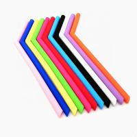 China Custom Foldable Reusable Silicone Drinking Straws Eco Friendly With Cleaning Brush for sale