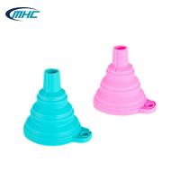 China Mini Collapsible Silicone Kitchen Funnels Oil Liquid Reusable Customized Food Grade for sale