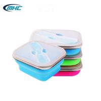 China Reusable Silicone Collapsible Lunch Box Customized Food Storage Silicone Container for sale