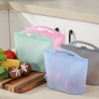 China 1500ml Fruits Reusable Silicone Food Storage Bags Sustainable Multi Colors for sale