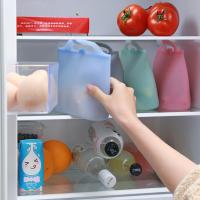 China 1500ml Fruits Reusable Silicone Food Storage Bags Sustainable Multi Colors for sale
