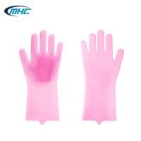 China Kitchen Silicone Dishwashing Gloves Reusable Heat Resistant Customized for sale