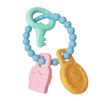China Eco Friendly Baby Silicone Products Food Grade Pacifier Clip Ring Teether for sale