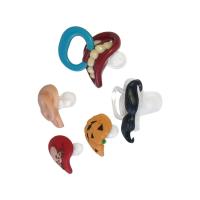 China Streamline Silicone Baby Pacifier Halloween Pumpkin Shape Food Grade Dummies for sale