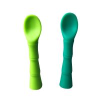 China Plain BPA Free Baby Silicone Products Bamboo Spoon Customized Sizes for sale
