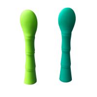 China Plain BPA Free Baby Silicone Products Bamboo Spoon Customized Sizes for sale
