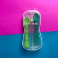 China Plain BPA Free Baby Silicone Products Bamboo Spoon Customized Sizes for sale