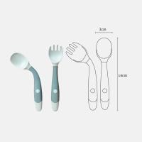 China Baby Silicone Feeding Spoon And Fork Plain Bendable BPA Free Eco friendly for sale