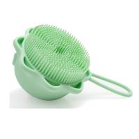 China Antibacterial Baby Silicone Products Soft Soap Storage Shower Body Scrubber for sale