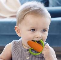 China MHC Silicone Baby Teether , Carrot Children Silicone Toys Custom for sale