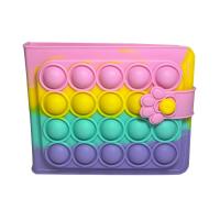 China Baby Silicone Products Silicone Coin Purse Sensory Toys Kids Toys 2022 Kids Wallets Rainbow for sale
