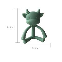 China Custom Cartoon Silicone Baby Teether , Food Grade Silicone lnfant Training Toothbrush  Cow And Sheep Shapes for sale