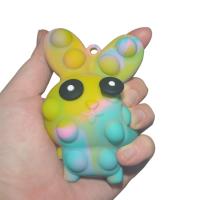 China Easter Egg Bunny Pop It Toy , Pinch Eye Bouncing Soft Silicone Pop It Toy for sale