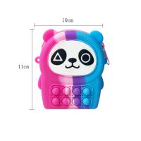 China Panda Shaped Silicone Rainbow Pop It Zipper Bag MHC New Toy for sale