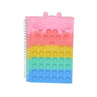 China Silicone Bees Pop Cover Back To School Fidget Toy Notebook A5 Loose Spiral Bubbles for sale