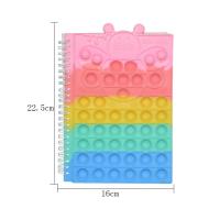 China Silicone Bees Pop Cover Back To School Fidget Toy Notebook A5 Loose Spiral Bubbles for sale