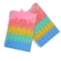 China Silicone Bees Pop Cover Back To School Fidget Toy Notebook A5 Loose Spiral Bubbles for sale