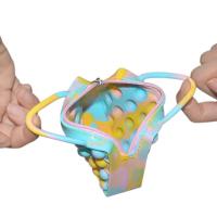 China Cute Chain Silicone Purse Pop Bag For Little Girl DIY Fashion Cartoon Mini Kids Fidget for sale