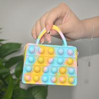 China Cute Chain Silicone Purse Pop Bag For Little Girl DIY Fashion Cartoon Mini Kids Fidget for sale