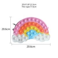 China Satchel Zipper Purse Silicone Bubble Toys Floating Rainbow Clouds for sale