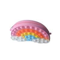 China Satchel Zipper Purse Silicone Bubble Toys Floating Rainbow Clouds for sale