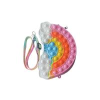 China Satchel Zipper Purse Silicone Bubble Toys Floating Rainbow Clouds for sale